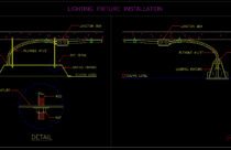 21.Lighting Pole Foundation and Electrical Details CAD