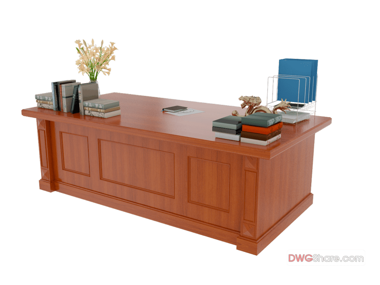 136.Directors Desk Cad Blocks Free Download