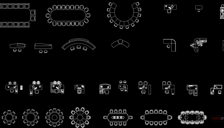 15.Office Desks CAD Blocks - Free Cad Blocks, download DWG models for ...