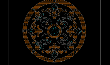 78.Flag Pole Elevation and Sections Details Autocad file