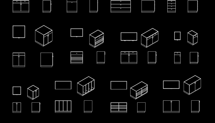 17.Storage Cabinet CAD Blocks - Free Cad Blocks, download DWG models ...
