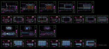 19.Wedding Hall Layout Plan and Elevations CAD