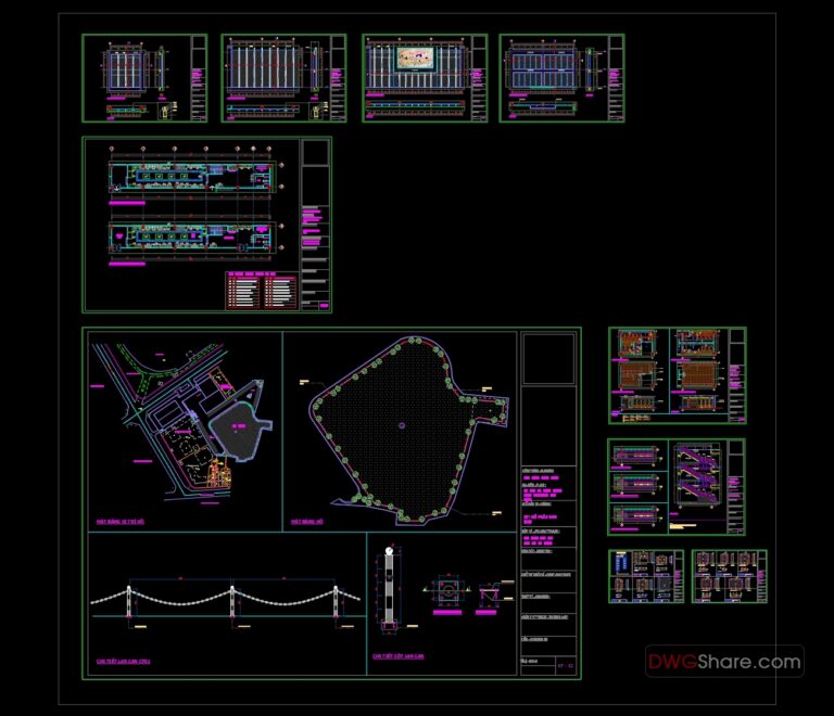 19.Wedding Hall Layout Plan and Elevations CAD