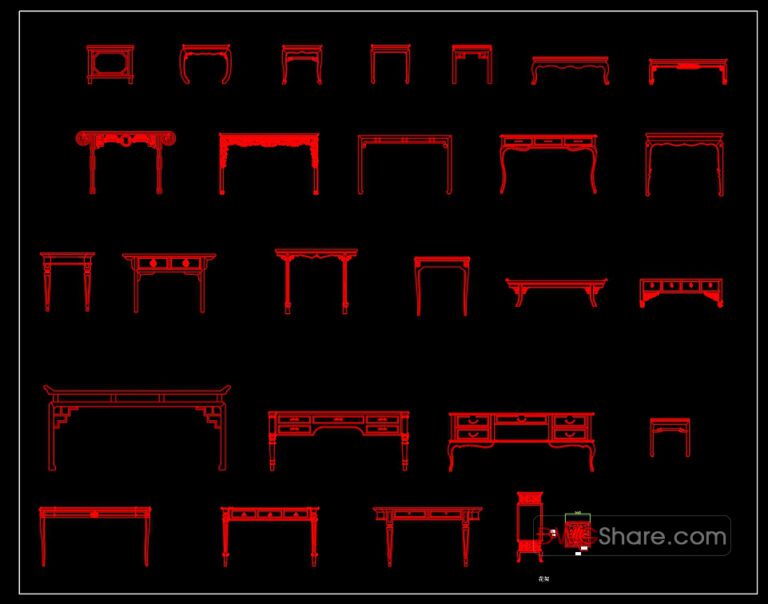 22.Classic Furniture CAD Blocks free download