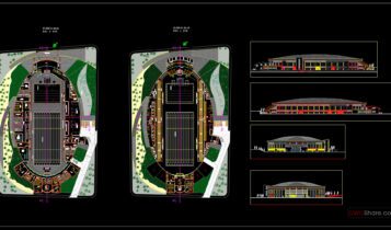 Music School Layout Plan and Elevation AutoCAD File DWG