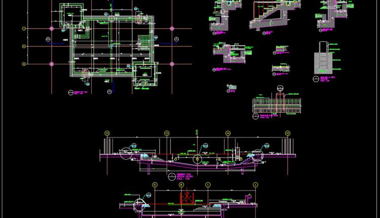 23.Swimming Pool Elevation and Sections Details CAD - Free Cad Blocks ...