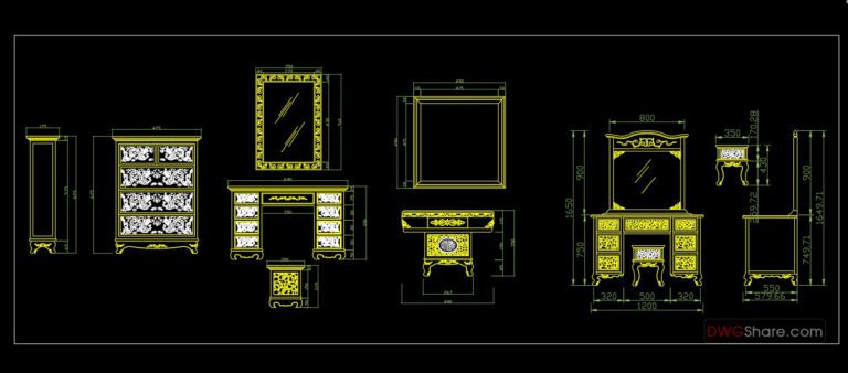 24.Classic Furniture CAD Blocks free download