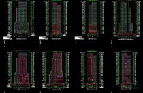17. CAD drawings of a high-rise residential apartment project with a ...