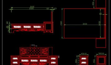 696. Free Download Pedestrian Bridge Double-Sided Signboard CAD DWG