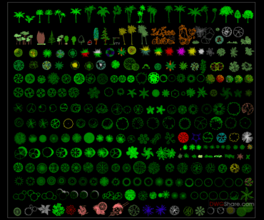25.Trees AutoCAD blocks free download