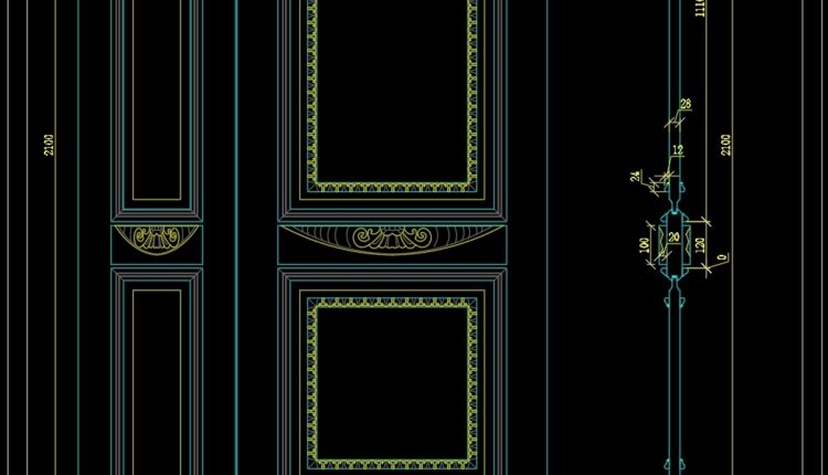 259. Autocad Wooden Door free download - Free Cad Blocks, download DWG ...