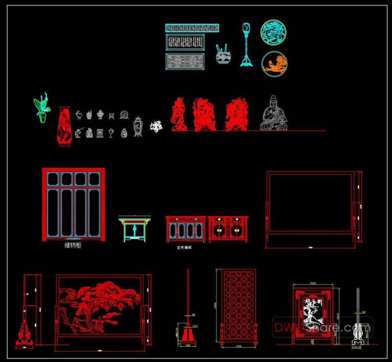 30.Classic Furniture CAD Blocks free download