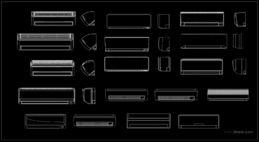 37.Air conditioner AutoCAD Blocks