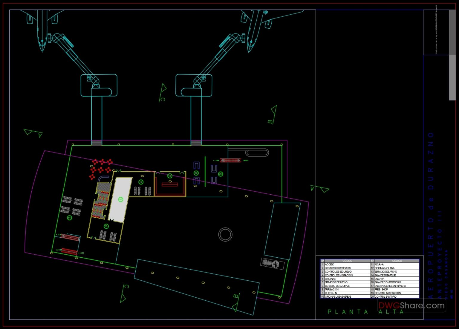 3D Airport Terminal Autocad DWG File