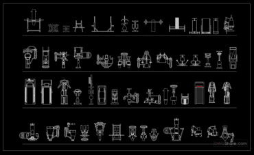 4.Fitness equipment CAD Block