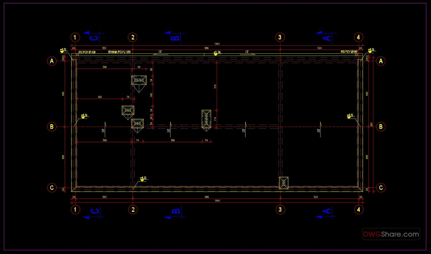 4.High Voltage Substation Building Architecture Design CAD