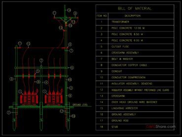 42.Transformer Installation AutoCAD Blocks