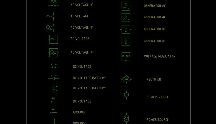 44.Power Supply Symbol AutoCAD Blocks - Free Cad Blocks, download DWG ...