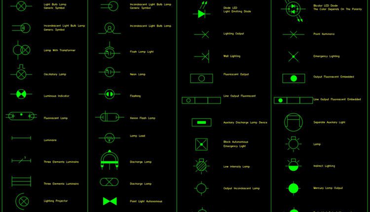 57.Electric Lighting Symbols CAD - Free Cad Blocks, download DWG models ...