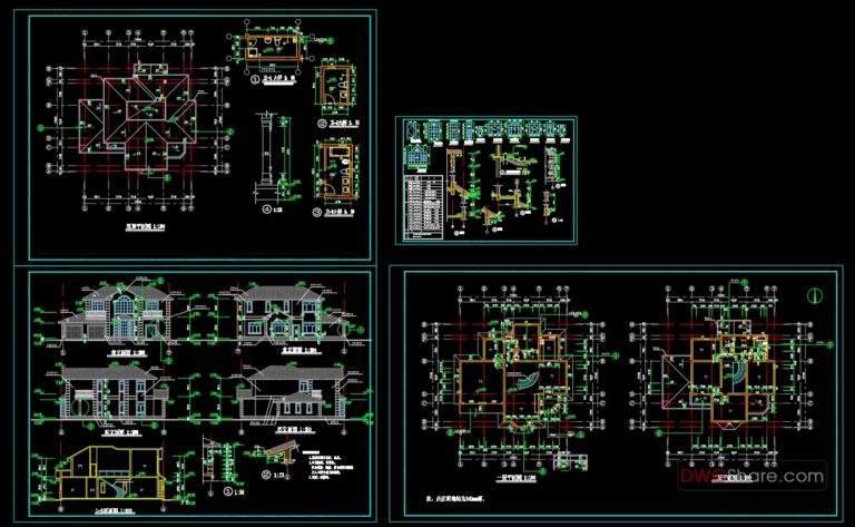 63.House Plan Design AutoCAD File Free download