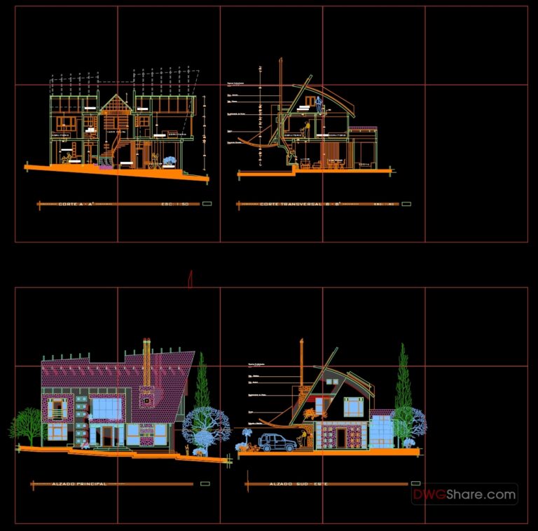 65.House Plan Design AutoCAD File Free download