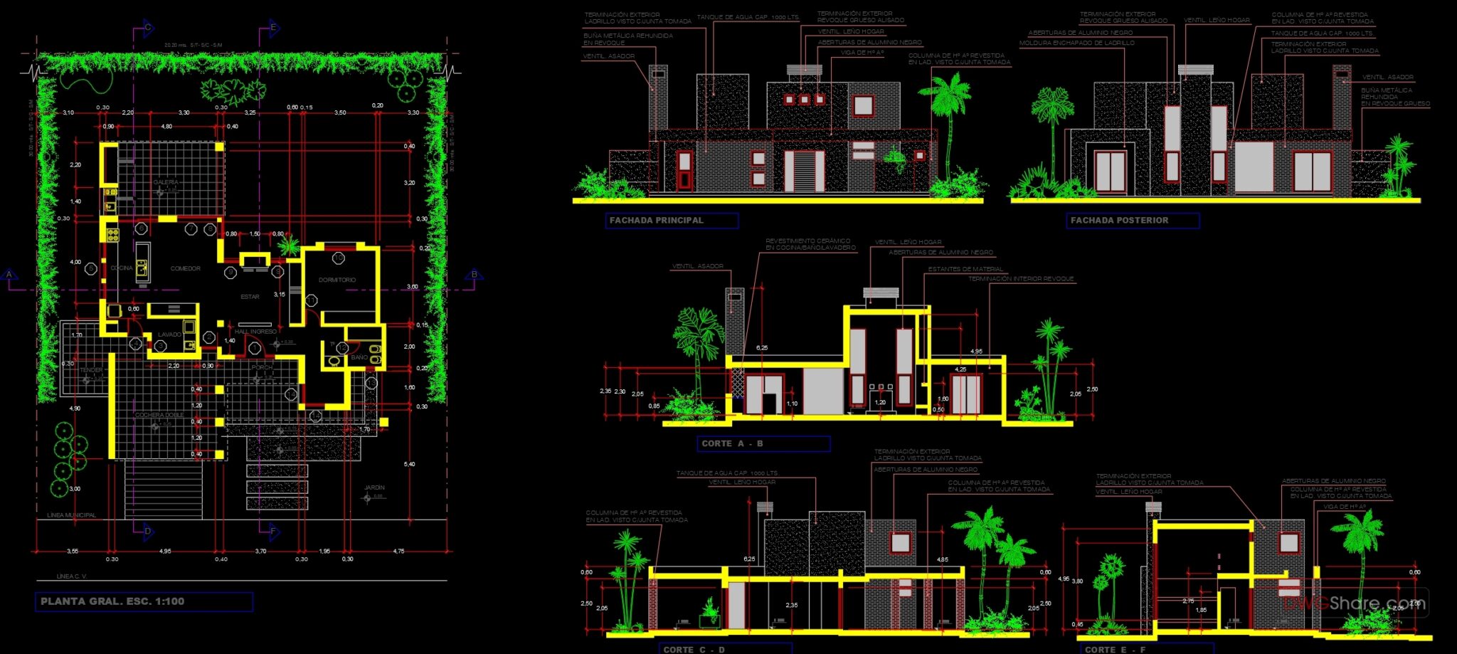 66.House Plan Design AutoCAD File Free download
