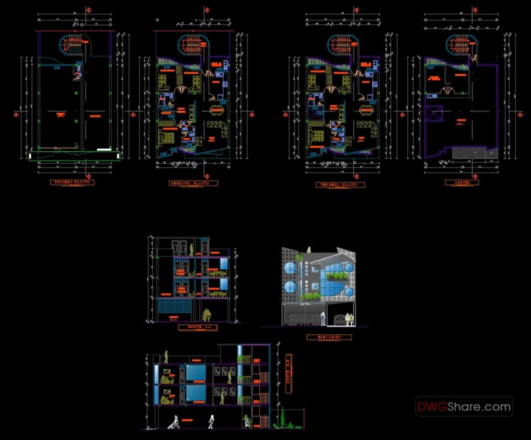 68.House Plan Design AutoCAD File Free download
