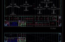 Private University Plan and Elevation AutoCAD File DWG