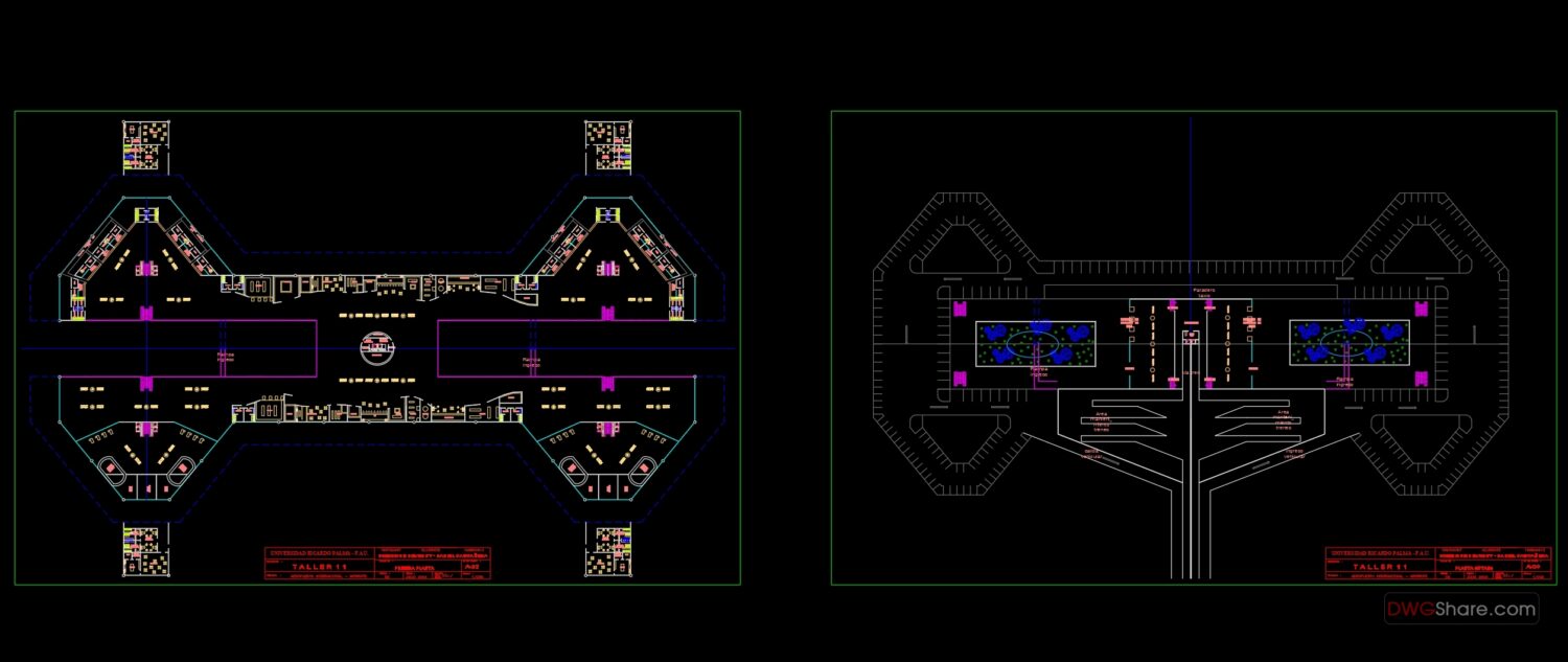 Aircraft Stands and Apron Design Autocad File