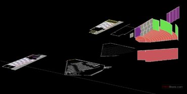 Auditorium Design 3D AutoCAD File Free Download
