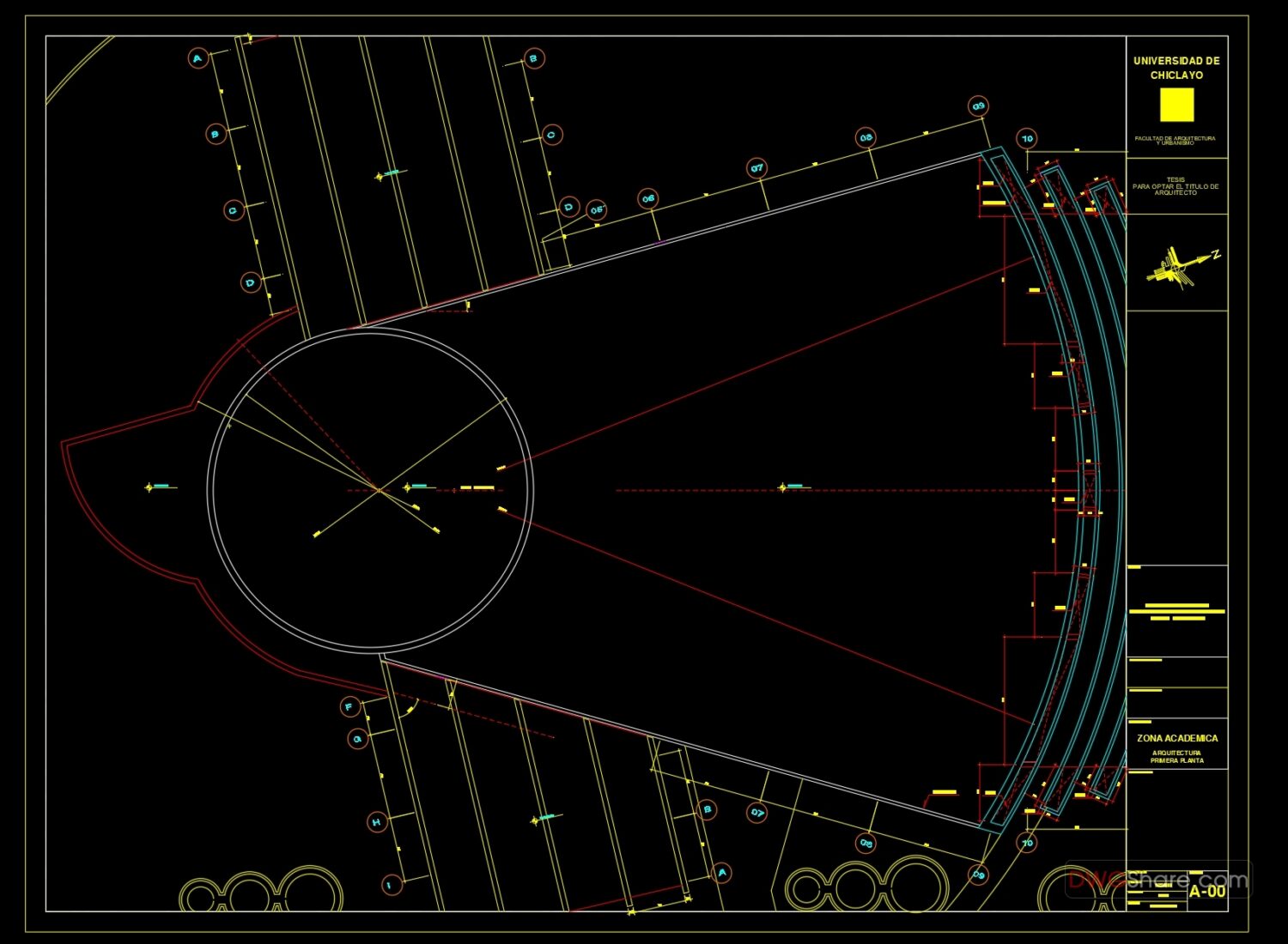 Auditorium Design Plan AutoCAD File Free Download