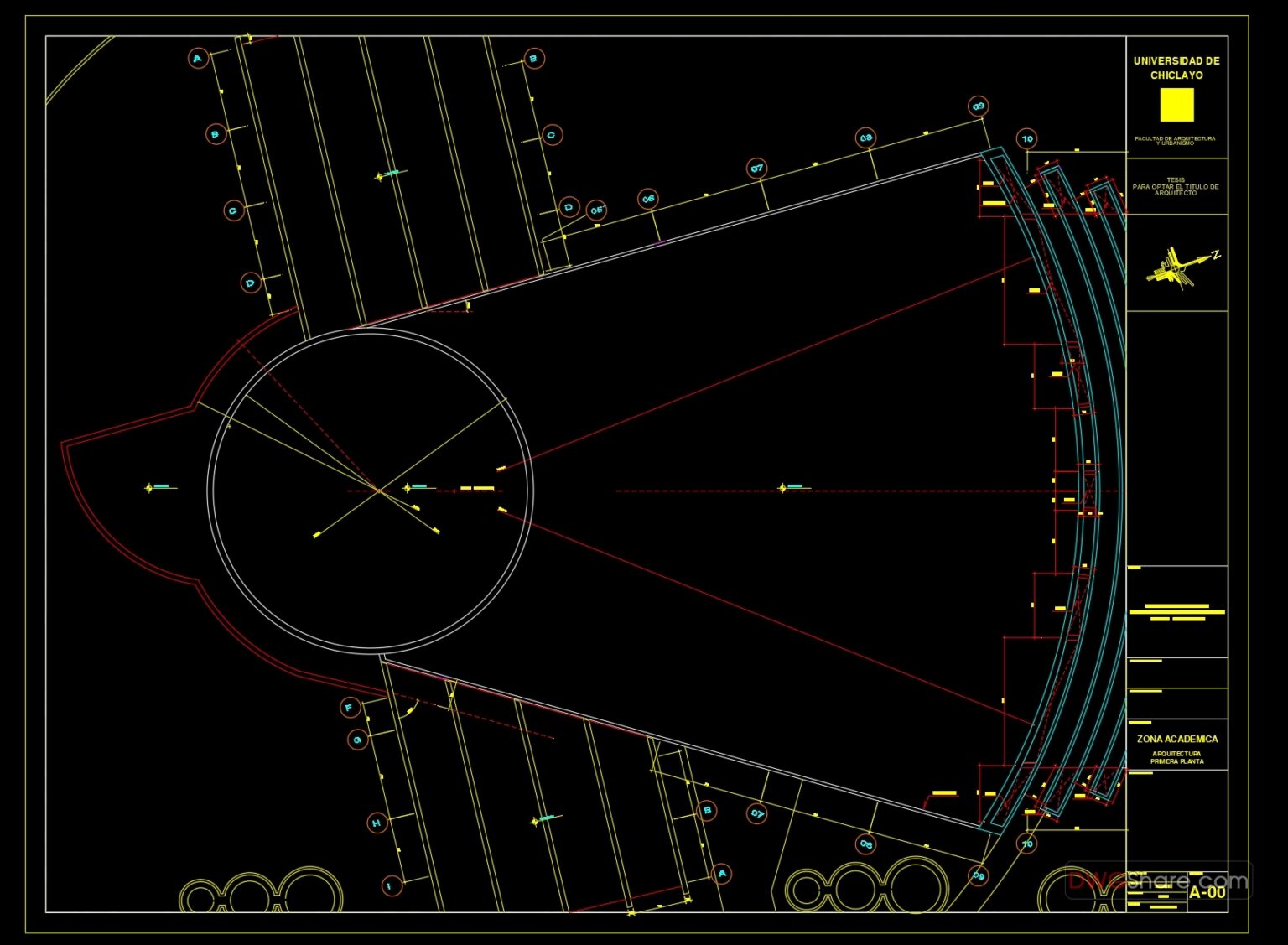 Auditorium Design Plan AutoCAD File Free Download