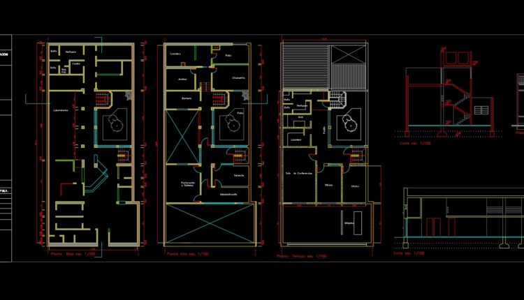 Biochemical Laboratory Plan and Elevation AutoCAD File Free Download ...