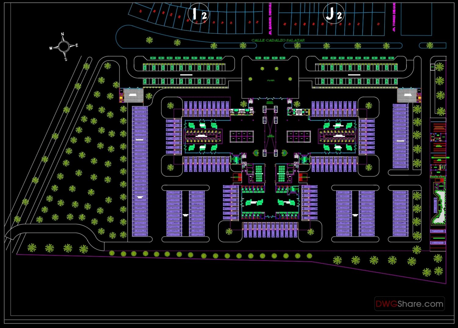 Bus Station Autocad Drawing CAD Template Plan