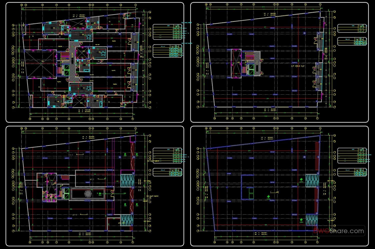 Commercial Building Layout Plan AutoCAD File Free Download