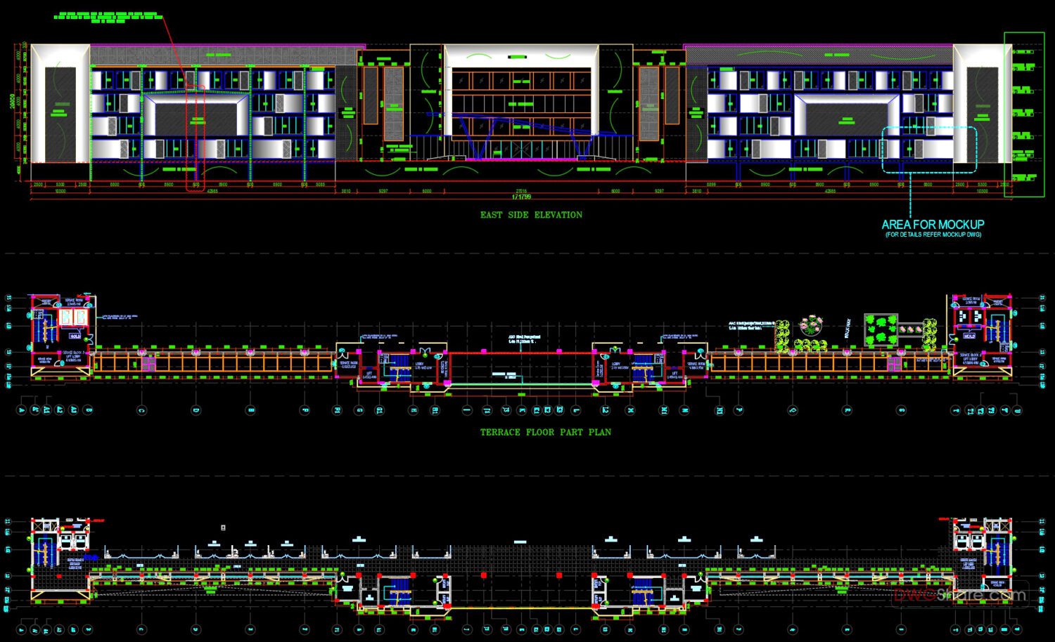 Daily Market Plans and Elevations AutoCAD File DWG