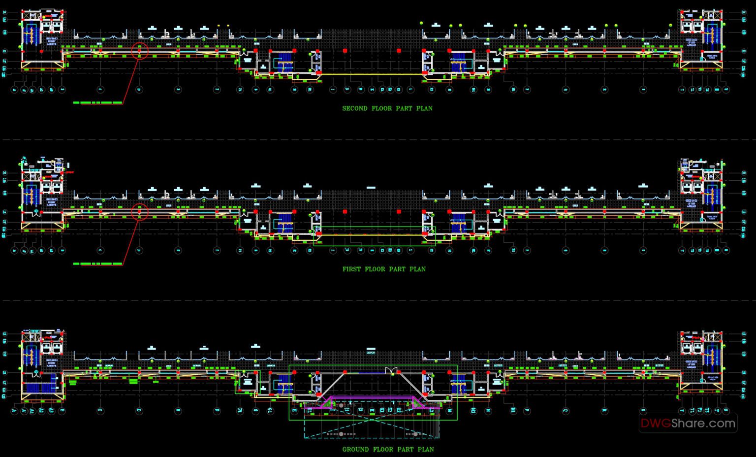 Daily Market Plans and Elevations AutoCAD File DWG