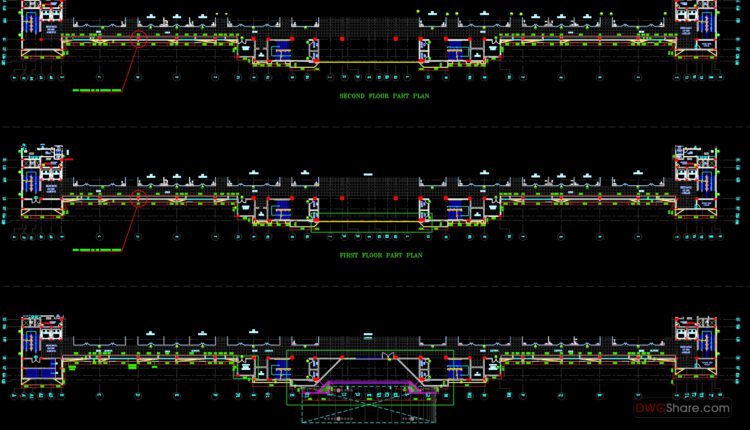 Daily Market Plans and Elevations AutoCAD File DWG - Free Cad Blocks ...