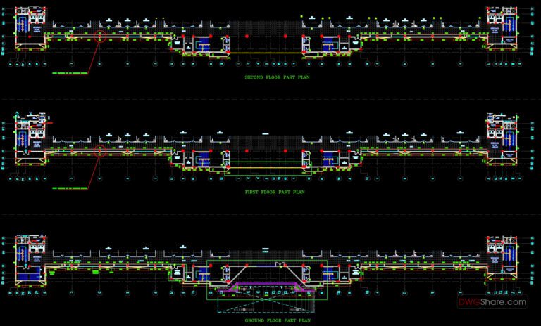 Daily Market Plans and Elevations AutoCAD File DWG