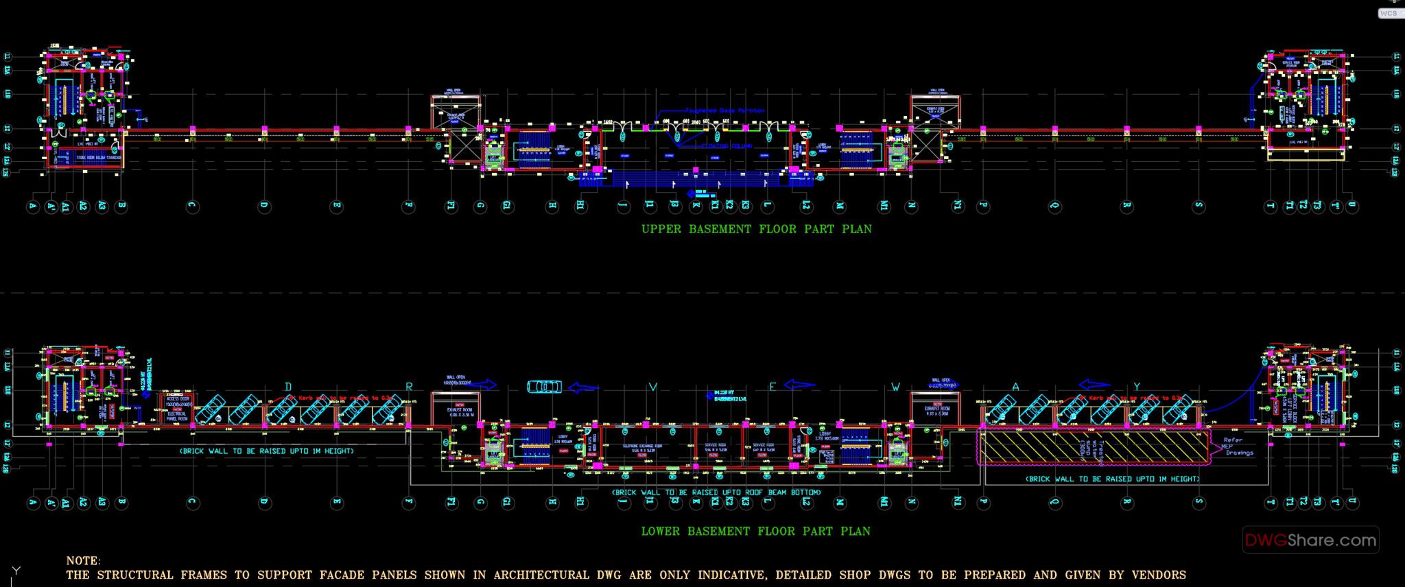 Daily Market Plans and Elevations AutoCAD File DWG