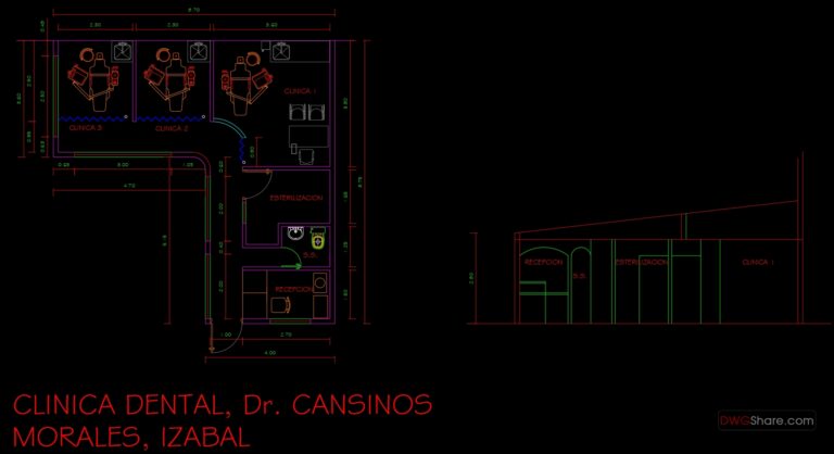 Dental Clinic Design AutoCAD File DWG