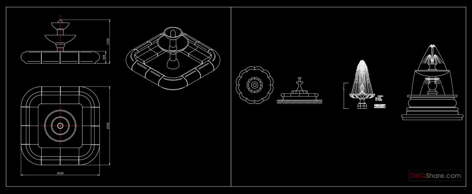 Fountain AutoCAD File Free Download