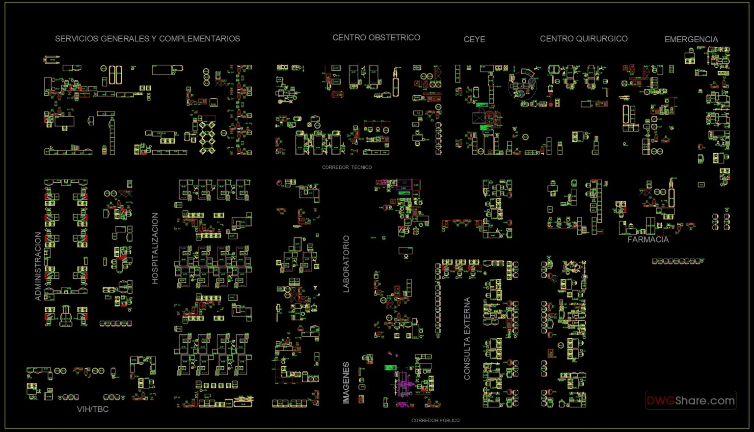 Hospital Equipments Autocad Blocks Free Download
