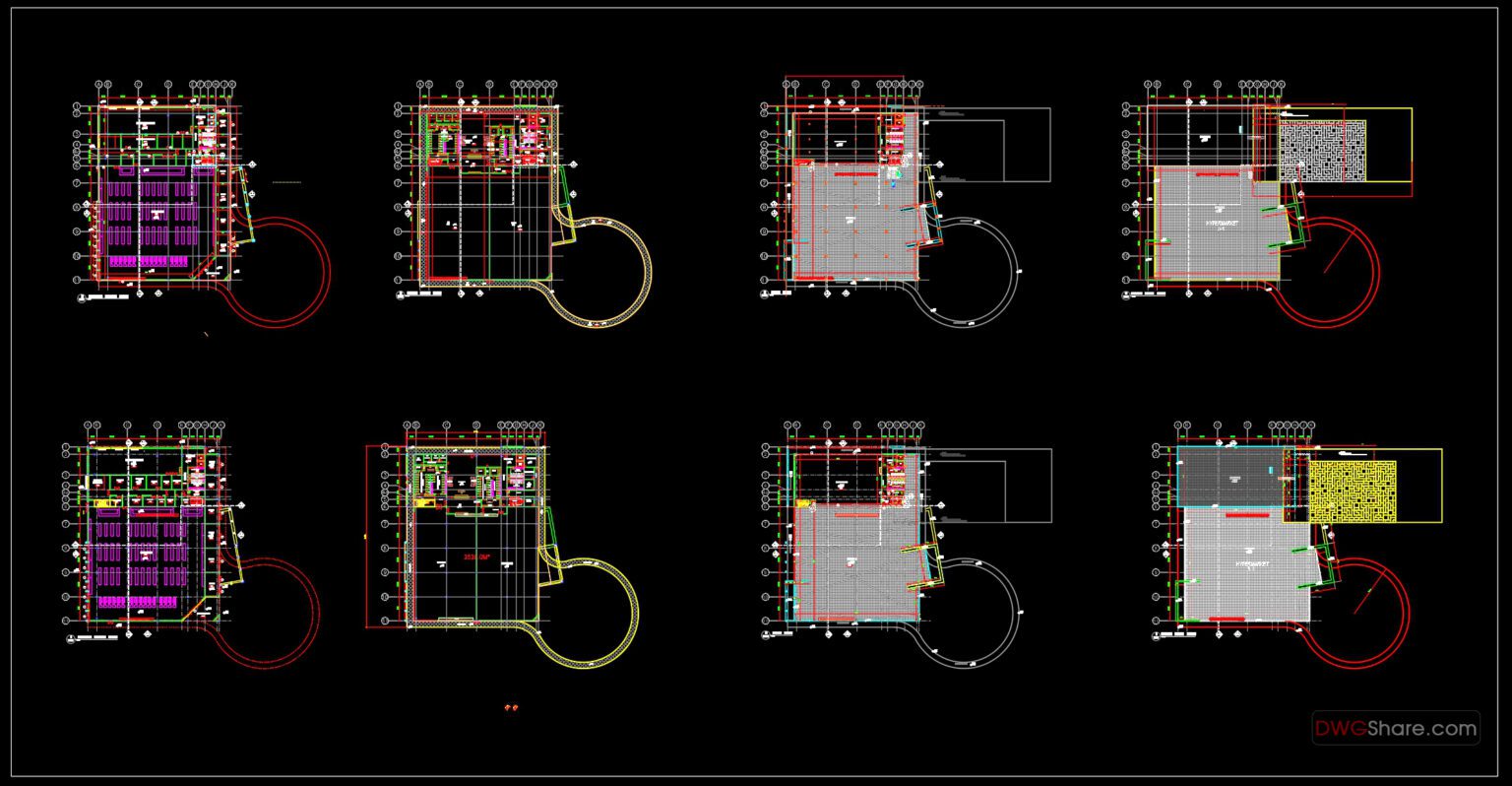 Hyper Market Layout Plans AutoCAD File DWG