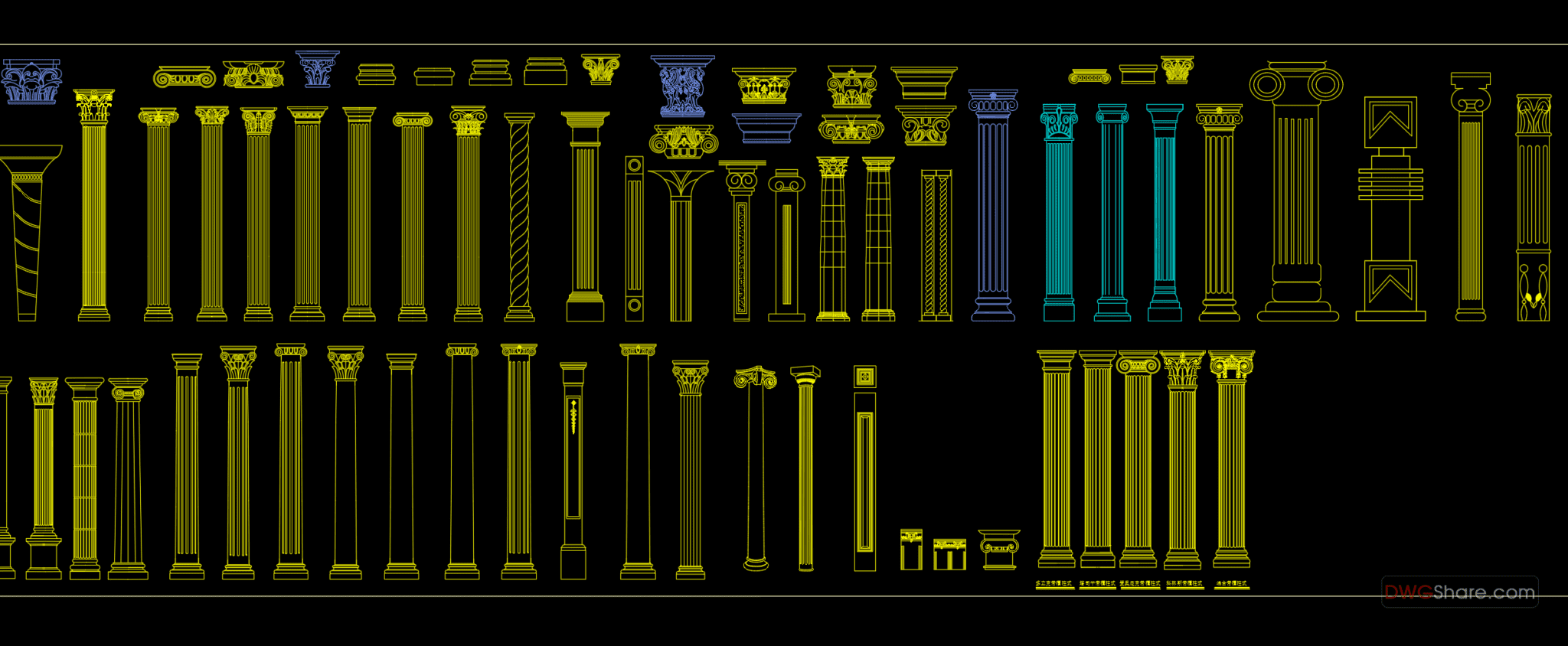 102.Neoclassical Style Decor CAD Design Elements