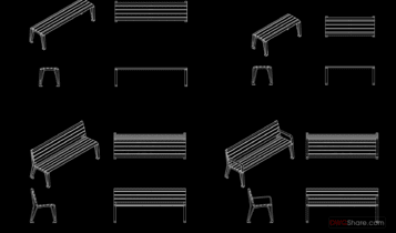 Benches Archives - Free Cad Blocks, download DWG models for architects ...