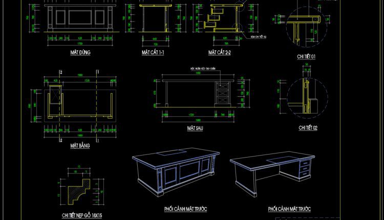 113.Directors Desk Cad Blocks Free Download (1) - Free Cad Blocks ...