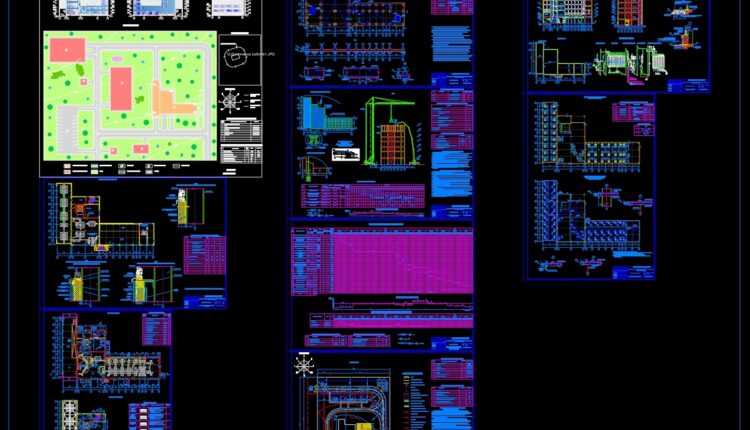 13.Industrial Forage Factory Plans and Elevations CAD - Free Cad Blocks ...
