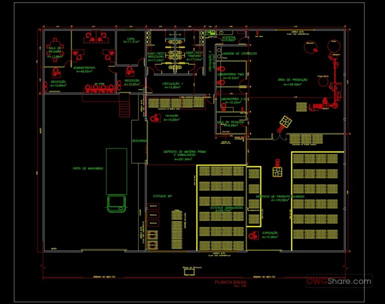 15.Cosmetic Products Factory Layout Plan CAD
