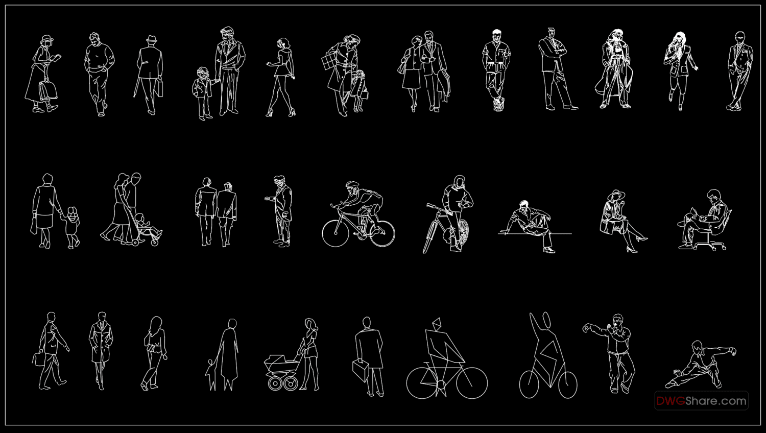 20.People Activity CAD Blocks